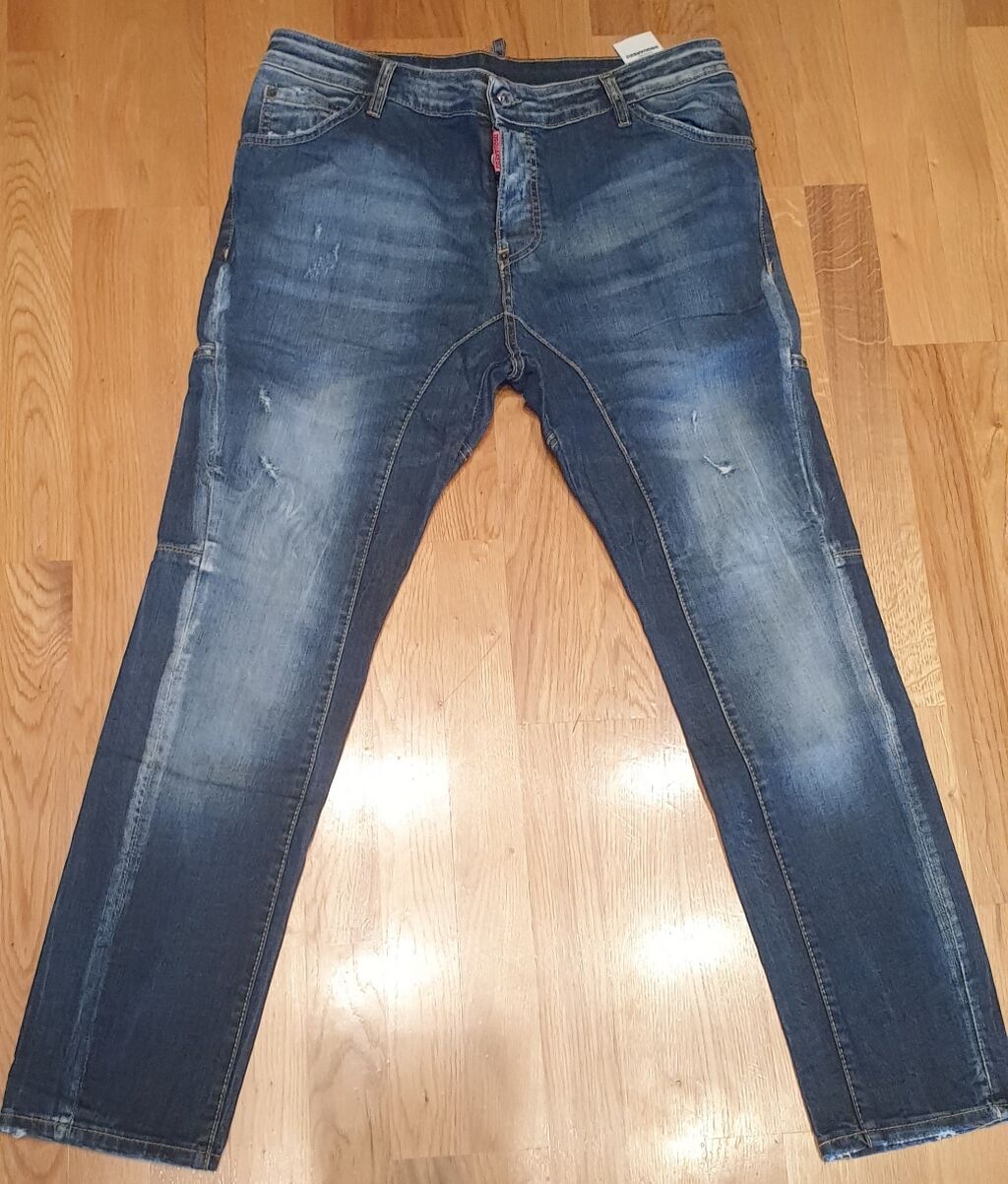 DSQUARED2 muske farmerke, original moderne, dole uže, kraci model