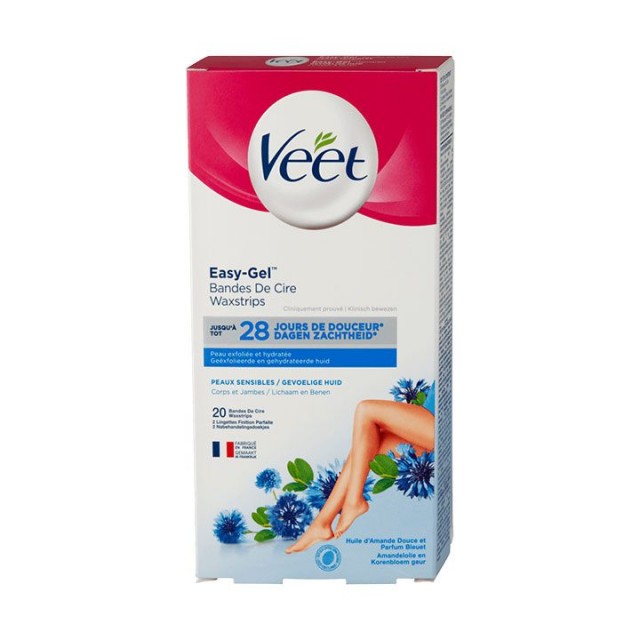 VEET EASY GEL trake za depilaciju tela za osetljivu kožu, 20kom