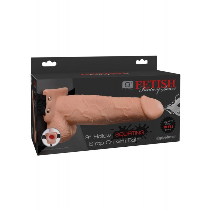 Fetish Fantasy 9" Hollow Squirting Strap, PIPE339821 / 7181