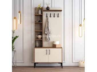 HANAH HOME Cipelarnik sa čivilukom Viyana D Walnut Cream