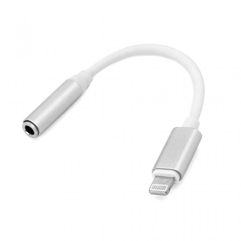 Adapter za slusalice iP-11 iPhone lightning na 3.5mm srebni