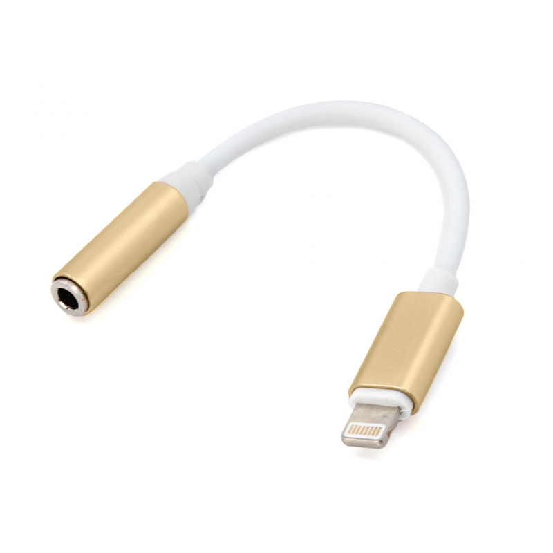 Adapter za slusalice iP-11 iPhone lightning na 3.5mm zlatni