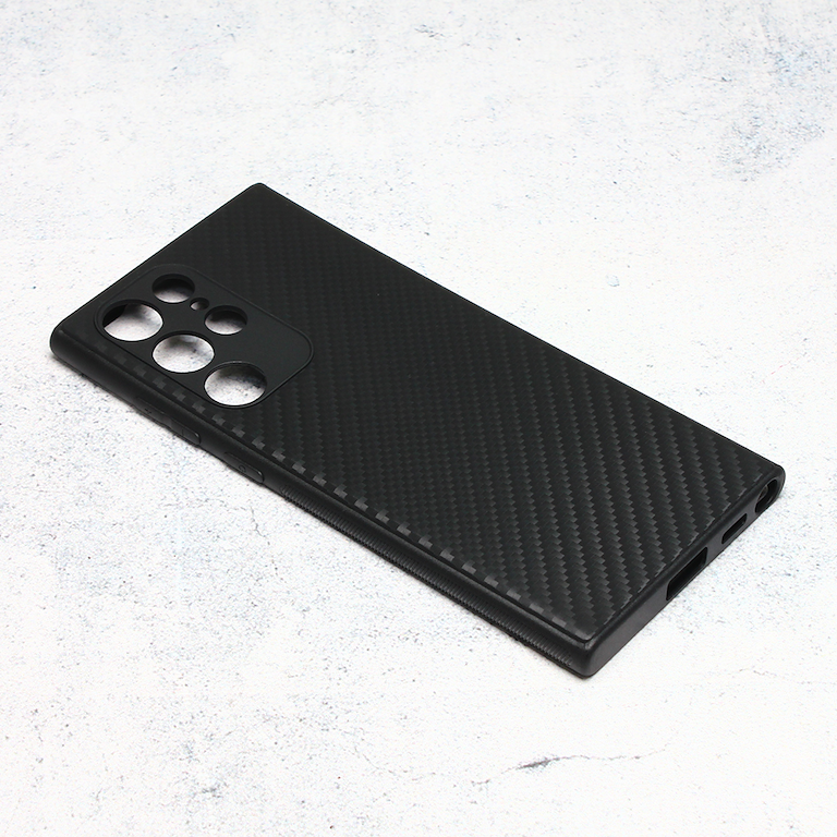 Futrola Carbon fiber za Samsung S908 Galaxy S22 Ultra 5G crna