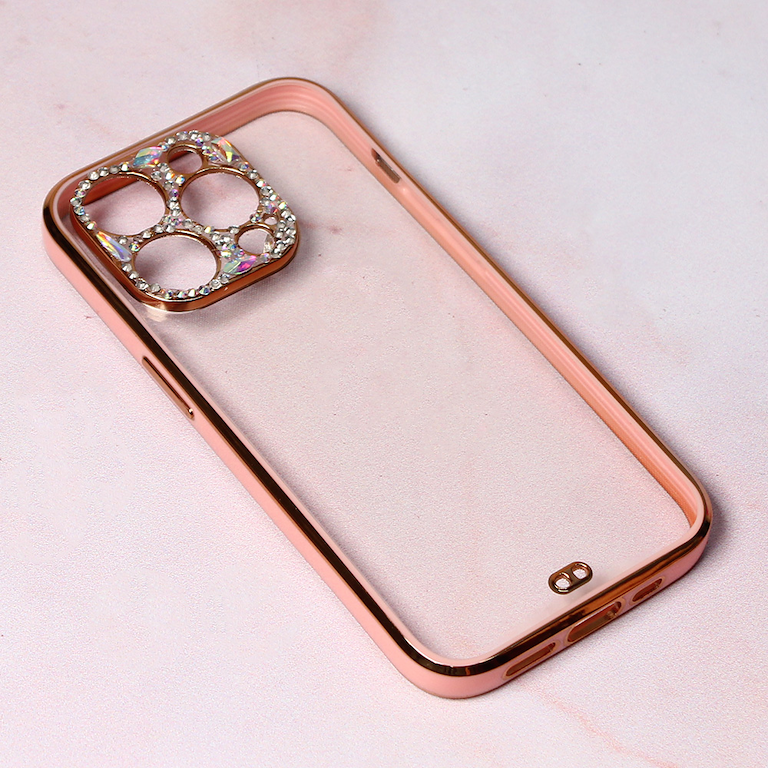Futrola Cirkon Camera za iPhone 14 Pro roze