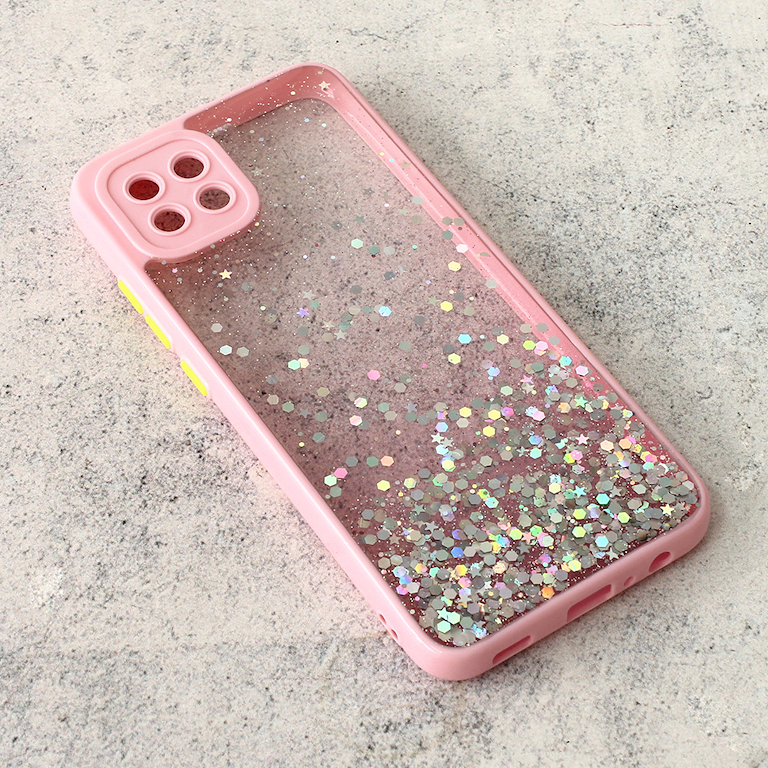 Futrola Frame Glitter za Samsung A035 Galaxy A03 (166) roze