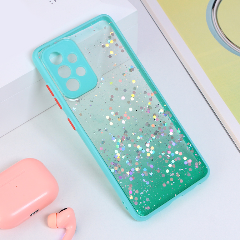 Futrola Frame Glitter za Samsung A525 Galaxy A52 4G/A526 Galaxy A52 5G/A528B Galaxy A52s 5G zelena