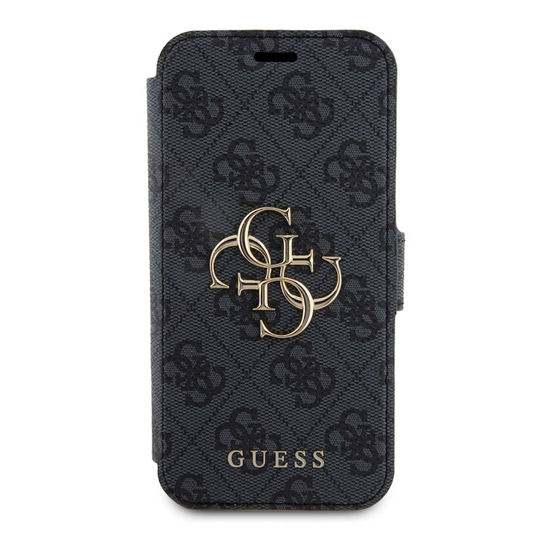 Futrola Guess Bk Pu leather 4G Metal Logo za iPhone 15 Pro 6.1 siva (GUBKP15L4GMGGR)