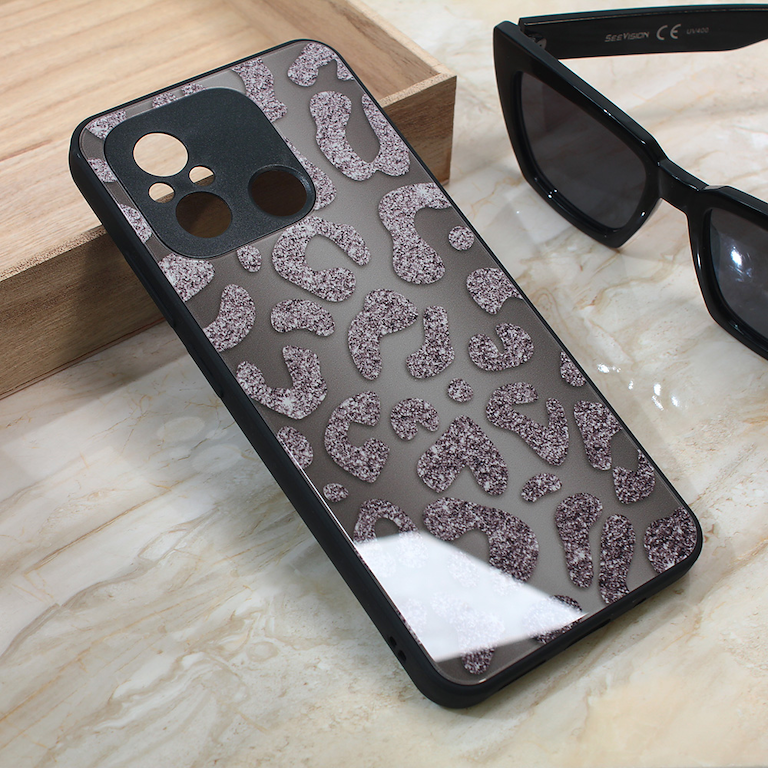Futrola Shiny glass za Xiaomi Redmi 12C siva
