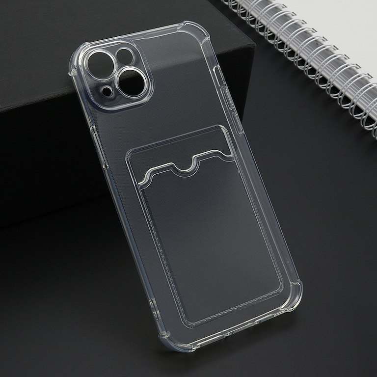 Futrola Transparent CARD POCKET za iPhone 15 Plus providna (MS)