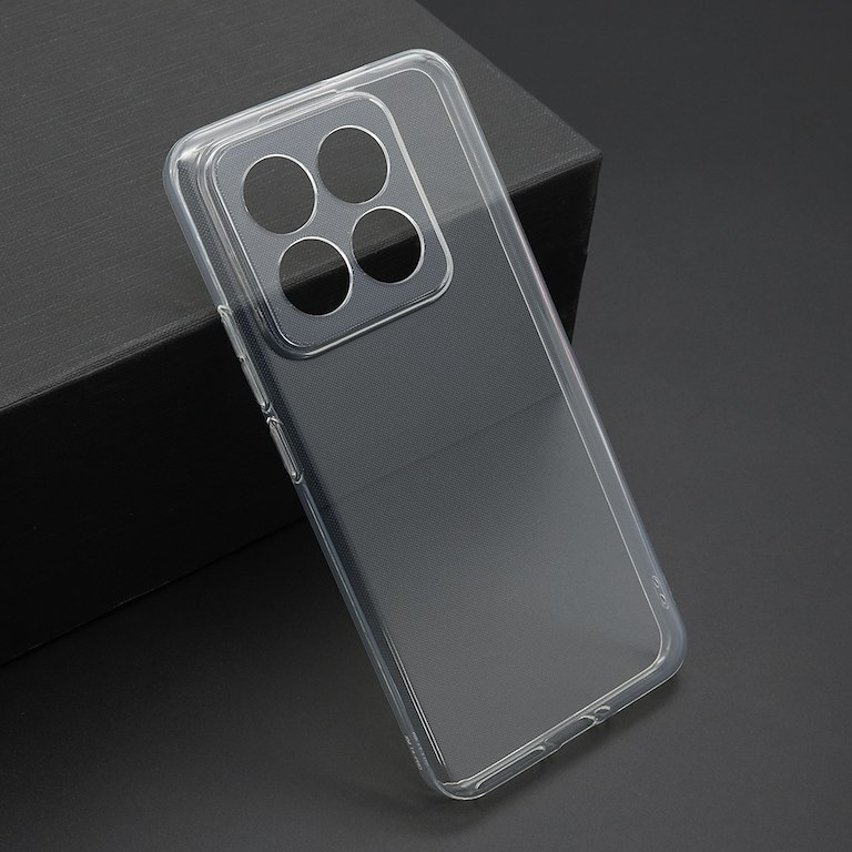Futrola ultra tanki PROTECT silikon za Xiaomi 14 Pro providna (bela) (MS)