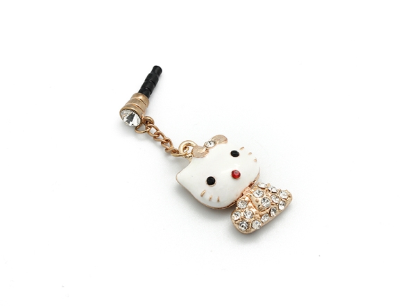 Kapica Handsfree slušalice 3,5 mm charm Kitty L bela