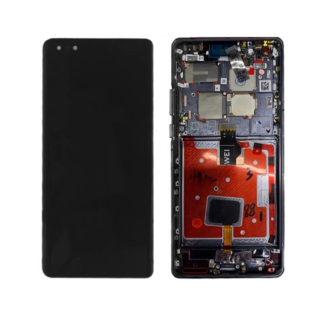 LCD Displej / ekran za Huawei Mate 40 Pro + touchscreen + frame Crni OEM