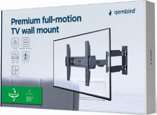 GEMBIRD WM-55ST-02 Gembird rotate/tilt VESA max. 40x40cm 32-55 max.30kg