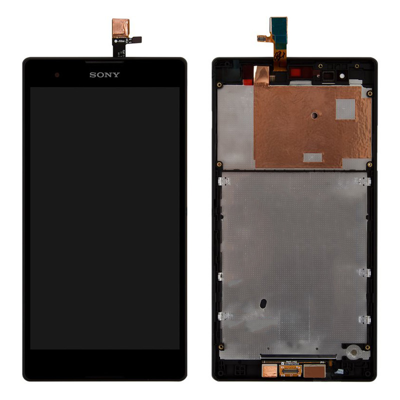 LCD Displej / ekran za Sony Xperia T2 Ultra+touch screen crni+frame