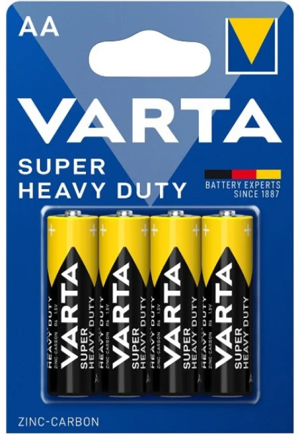 VARTA Superlife AA 1.5V R6P SUPER HEAVY DUTY, PAK4 CK, Cink-karbon baterije