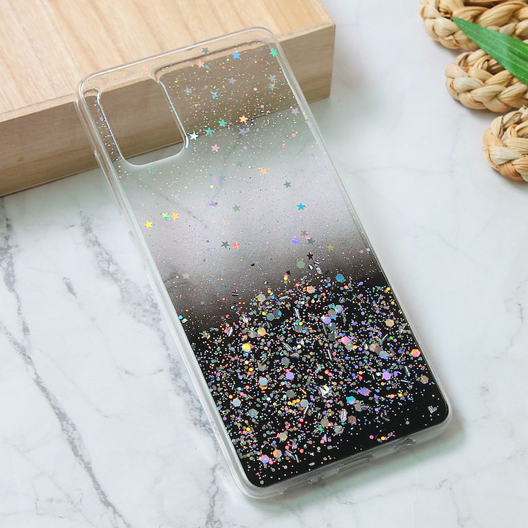 Silikonska futrola Glitter za Samsung A515F Galaxy A51 crna