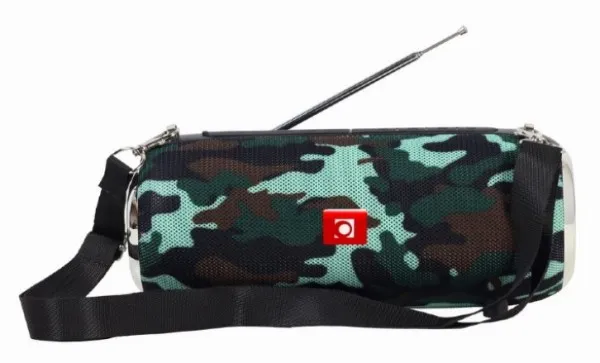 GEMBIRD SPK-BT-17-CM Gembird Portable Bluetooth speaker +handsfree 2x5W, FM, USB, SD, AUX + antena camo