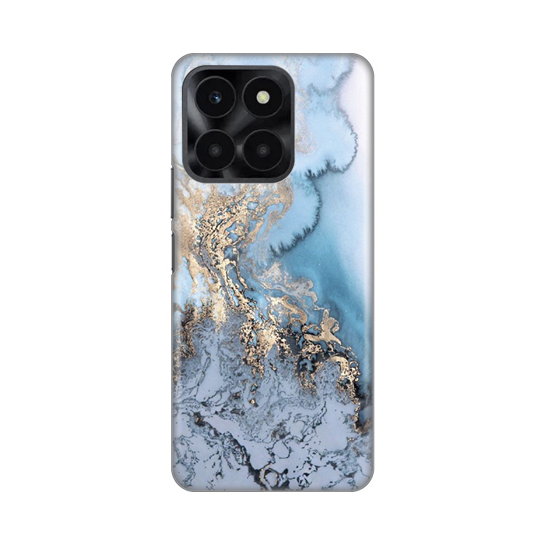 Silikonska futrola print za Huawei Honor X6a Blue Gold Marble