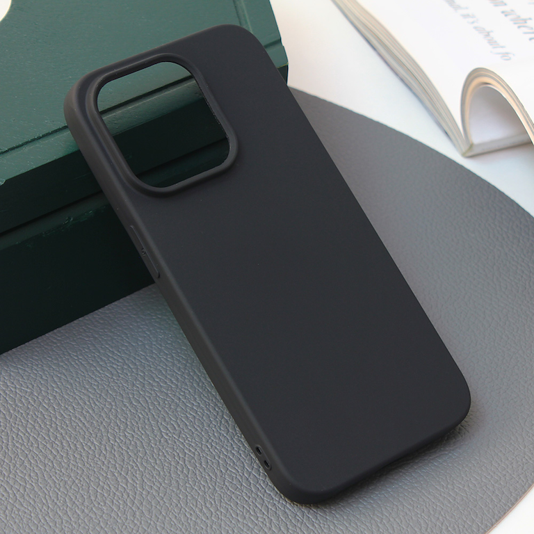 Silikonska futrola Skin za iPhone 15 Pro 6.1 mat crna