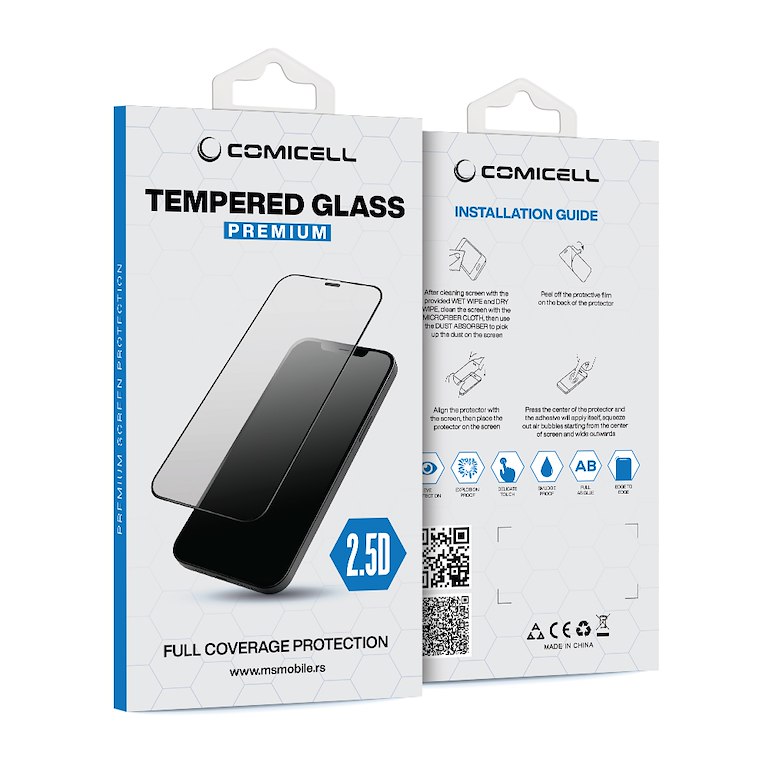 Staklena folija glass 2.5D za Iphone 13 mini (5.4) crna (MS)