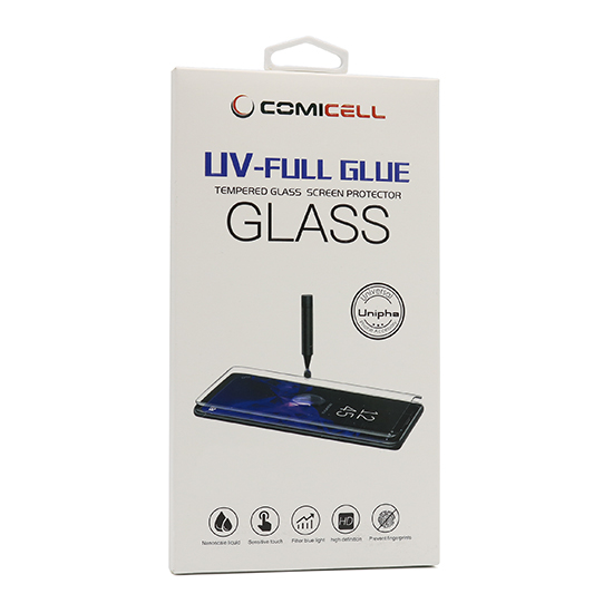 Staklena folija glass 3D MINI UV-FULL GLUE za Samsung G998F Galaxy S21 Ultra zakrivljena providna (sa UV lampom) (MS)