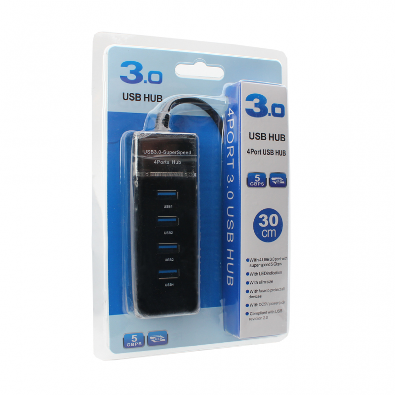 USB 3.0 HUB 4 porta JWD-U36 crni