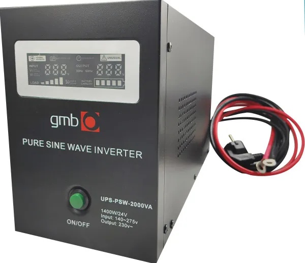 GEMBIRD UPS-PSW-2000VA GMB LONG, cist sinusni pretvarac sa produzenom autonomijom 1400W-220V/24V