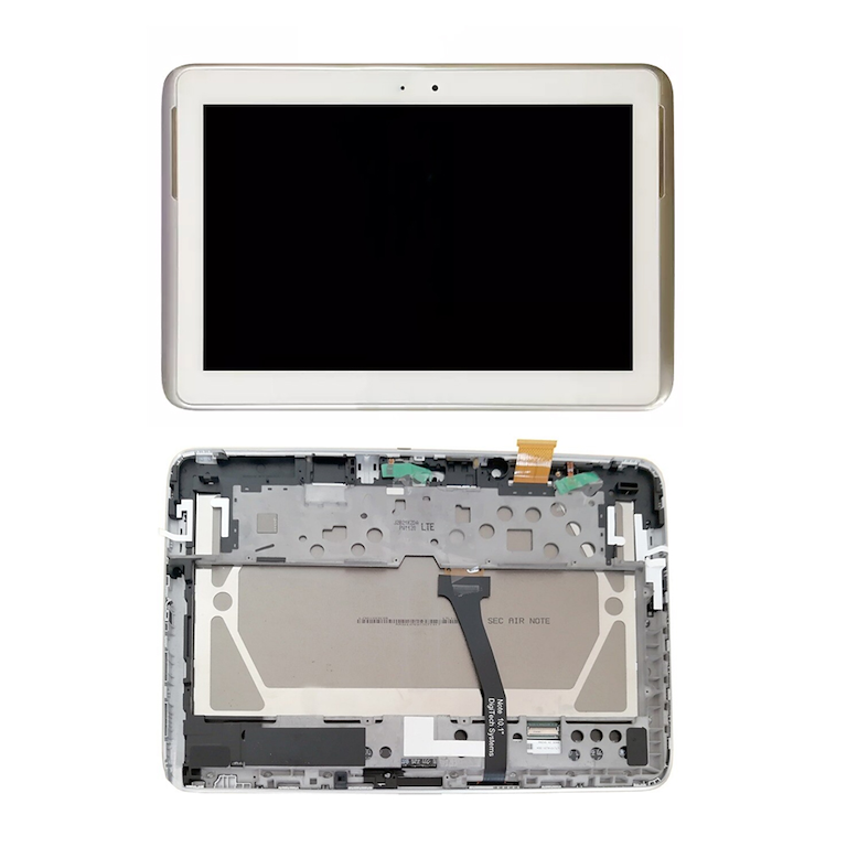 LCD Displej / ekran za Samsung N8000/N8013/Galaxy Tab 10.1+touch screen beli+frame sivi Service Pack ORG