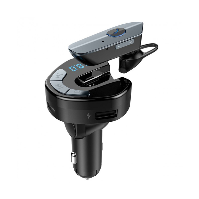 FM transmiter V8 USB TF Bluetooth 5.0 12-24V Handsfree slušalice crni