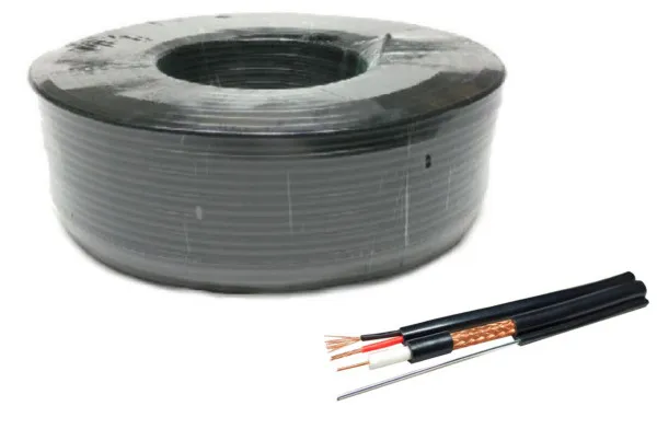 GEMBIRD KABL-COAX-RG59+2X0.75 CCA/PE/100M/MSG Outdoor Koaksialni kabl sa napojnim kablom 2x0,75 + SAJLA 100m