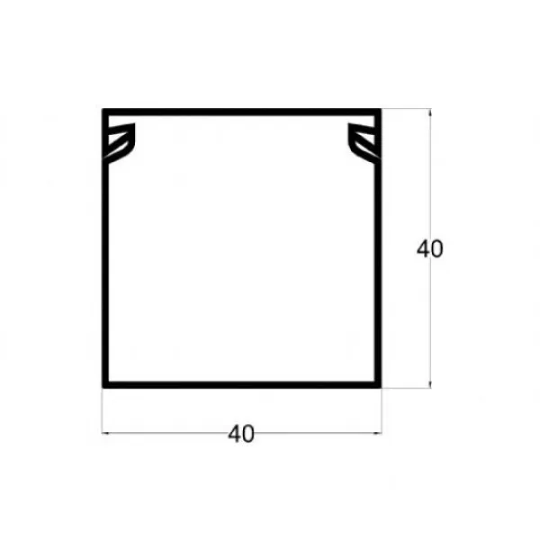 MIT.EL Kanalica ME-40x40mm 2m kablovski kanal PVC