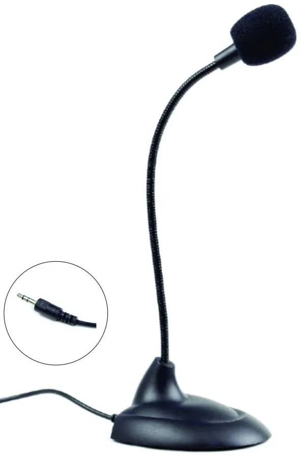 GEMBIRD MIC-205 * Gembird Desktop mikrofon, savitljivo telo, black, 3.5mm sa prekidacem (249)