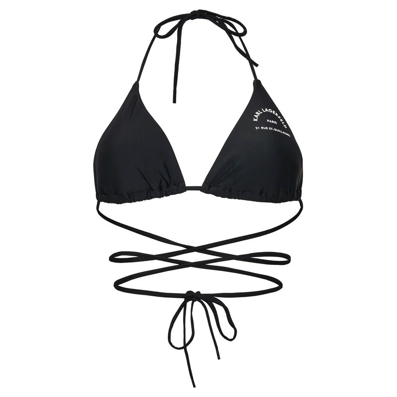 Ženski kupaći gornji deo Karl Lagerfeld triangle w/ logo