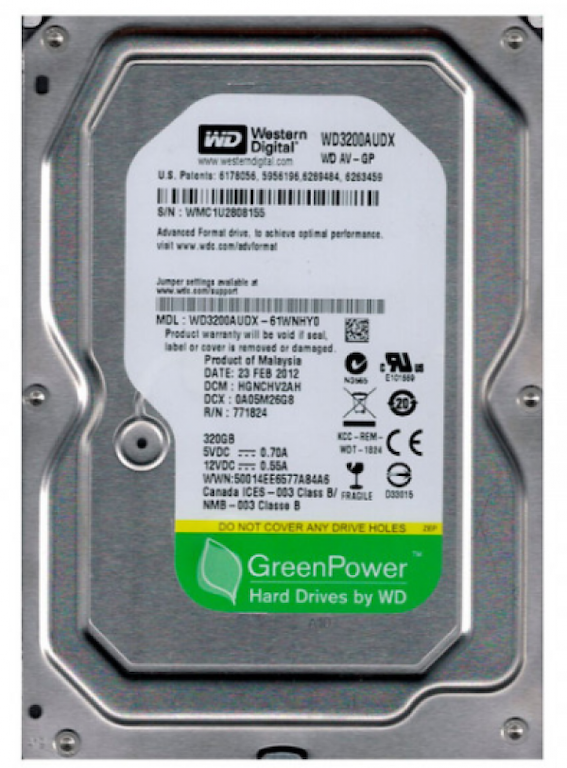 H.DISK 320GB 3.5″ WD AV-GP GREEN 32MB