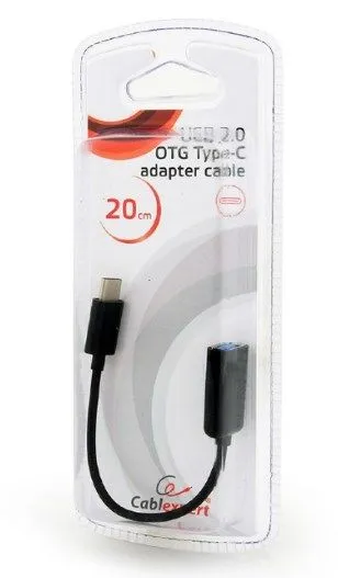 GEMBIRD AB-OTG-CMAF2-01 Gembird USB 2.0 OTG Type-C adapter cable (CM/AF), blister