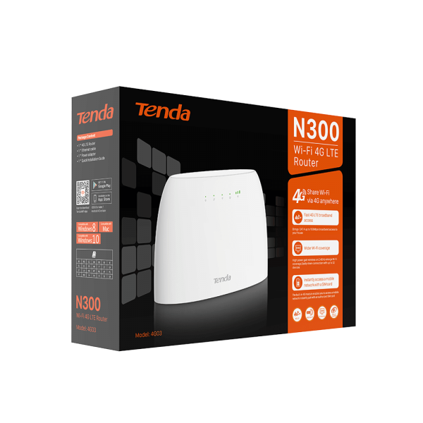 RUTER 4G03 N300 TENDA 3G/4G WI FI