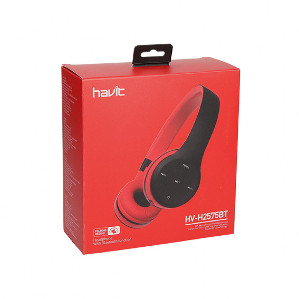 SLUŠALICE BLUETOOTH HV 2575 CRVENO/CRNE