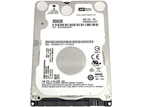 WD HDD 2.5 ** 500GB WD5000LUCT WD 16MB 5400RPM SATA 7MM