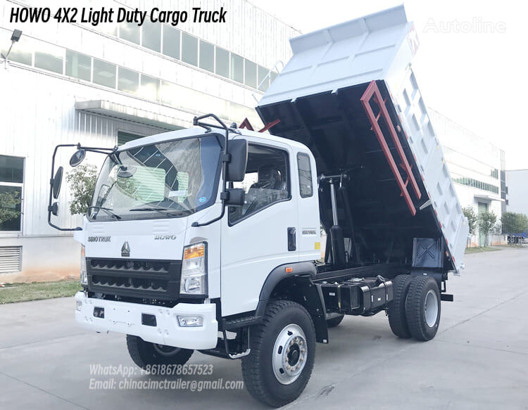 Novi Sinotruk Howo 4X2 Light Duty Cargo Truck Price in Gambia kiper