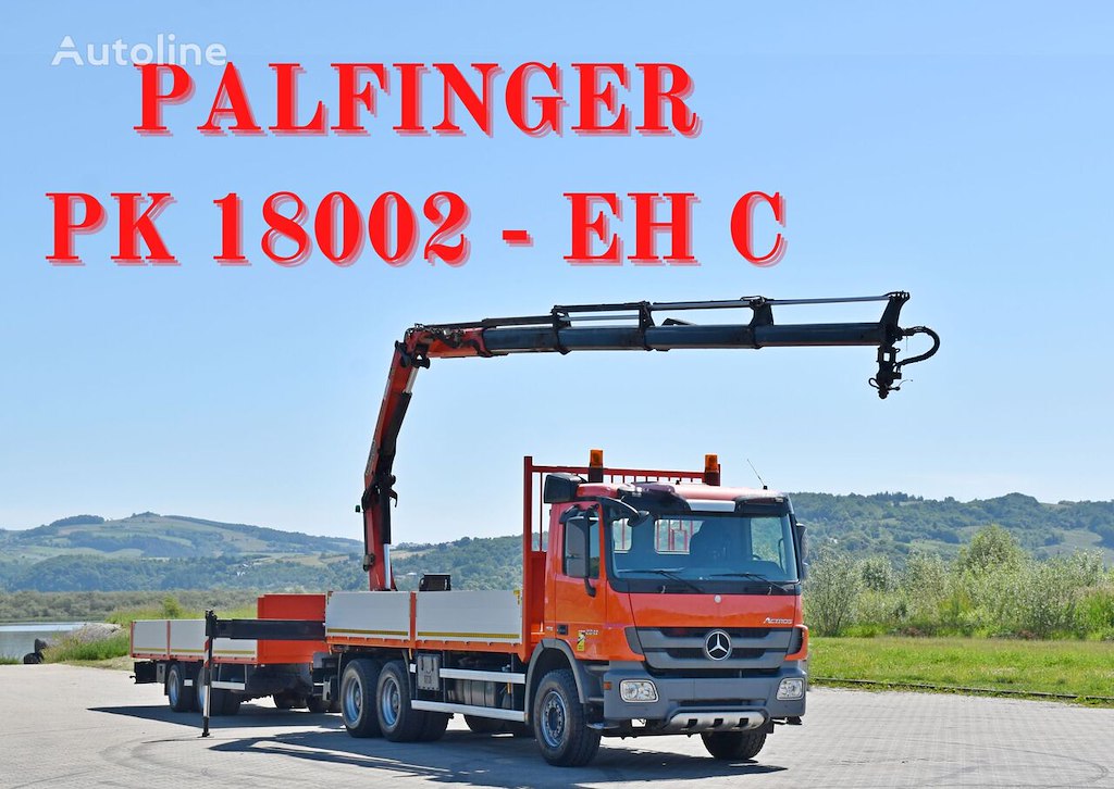 Mercedes-Benz ACTROS 2641 + PK18002-EH C/FUNK + Anhänger! 6x4 kamion s ravnom platformom + prikolica sa ravnom platformom