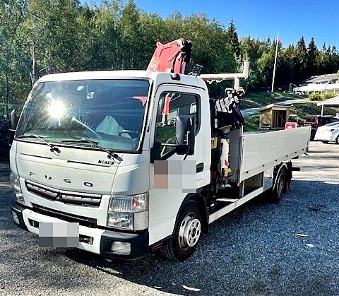 Mitsubishi Fuso Canter *crane FASSI 6.5tm *ONLY 50tkm *PLATFORM 5m kamion s ravnom platformom