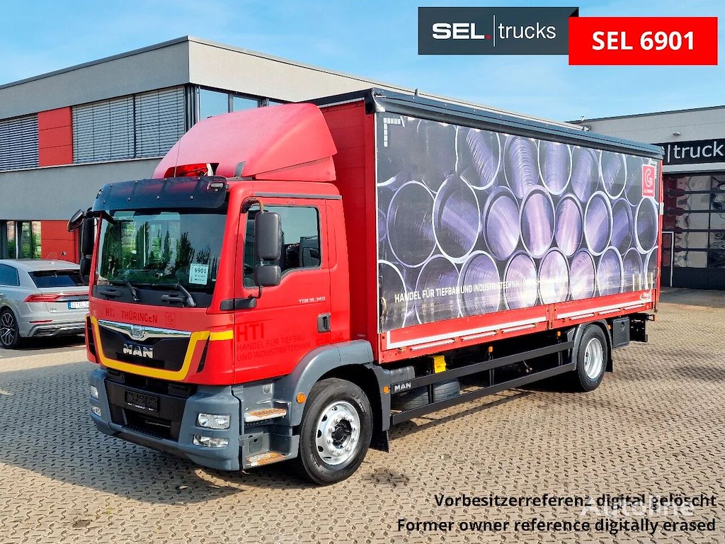 MAN TGM 18.340 4x2 BL Ladebordwand kamion sa klizna zavesa cerada