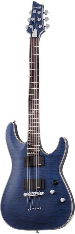 Schecter C-1 Platinum See Thru Midnight Blue