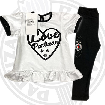 Komplet za devojčice "Love Partizan" FK Partizan (vel. 1-10) 3529