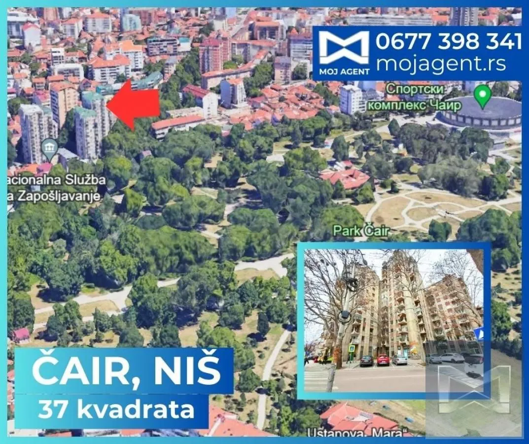 Prodaja, jednosoban stan, 37m2, Čair, Niš