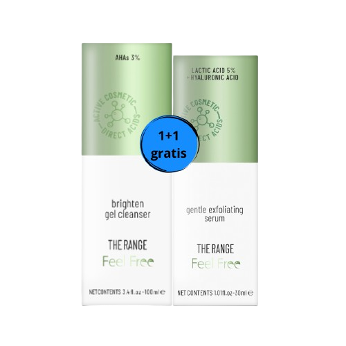 FEEL FREE - THE RANGE -SERUM LACTIC ACID 30ml + GRATIS BRIGHTEN GEL CLEANSER 100ml