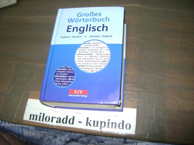 Grobes Worterbuch Englich-deutsch Deutsch-englisch