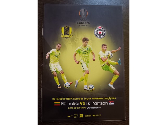 Program Trakai-Partizan 2.8.2018