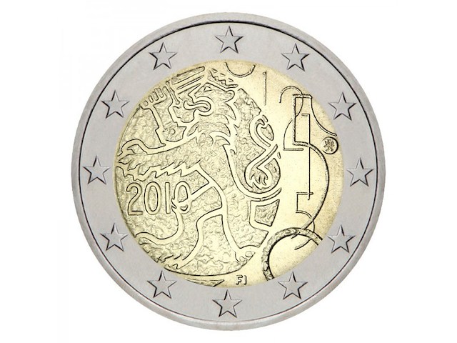 Finska 2 euro 2010. UNC Currency Decree