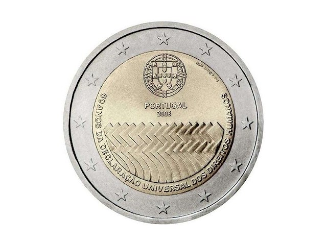 Portugal 2 euro 2008. UNC Human Rights